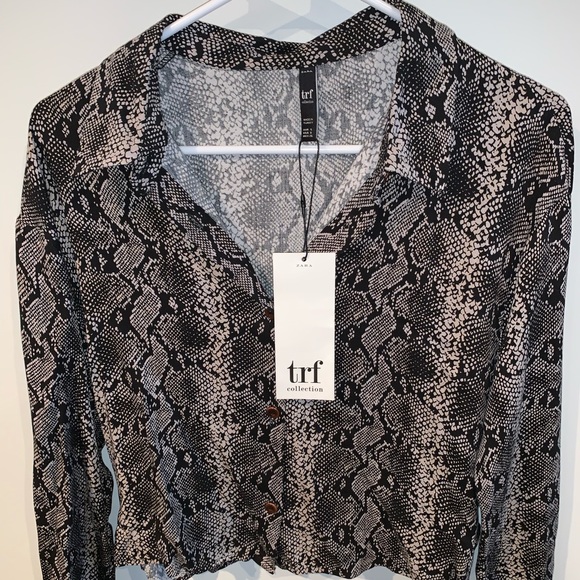 Zara | Tops | Zara Snake Print Top | Poshmark